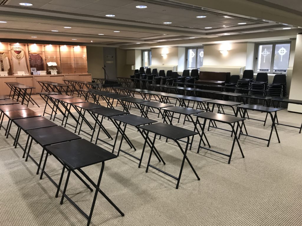 Hire Folding Exam Desk - Folding tables