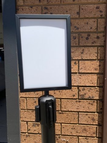 Bollard A4 Sign